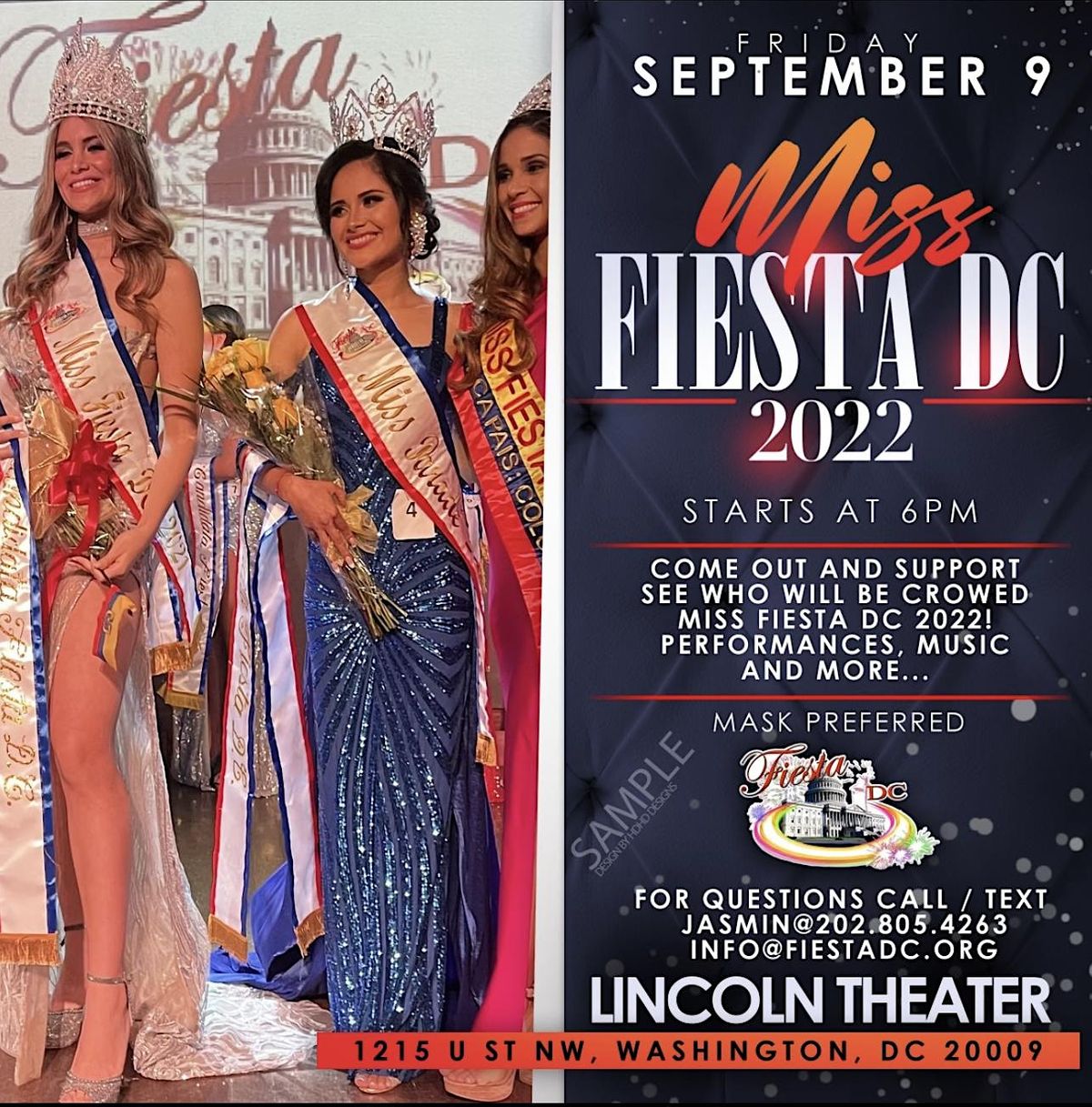Miss Fiesta DC 2022!, Lincoln Theatre, Washington, 9 September 2022