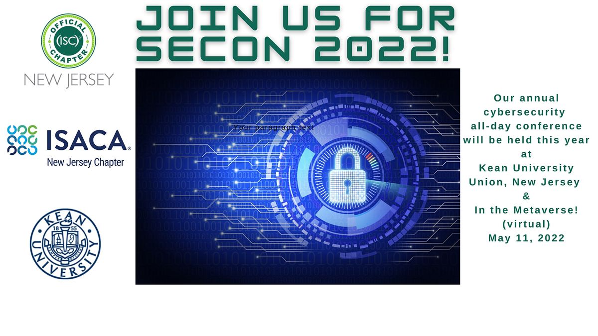SECON 2022, Kean University, Union, 11 May 2022