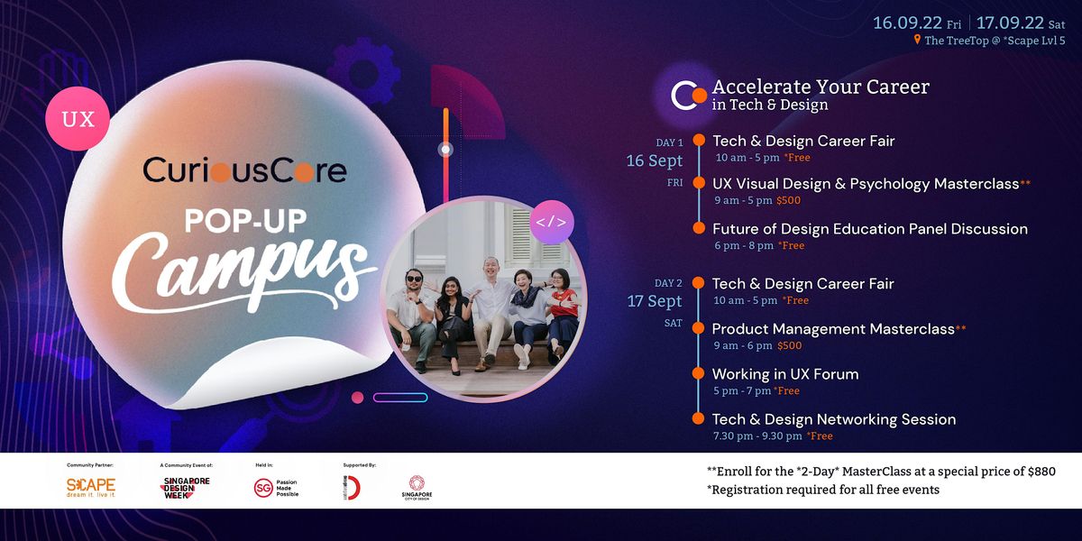 CuriousCore Pop Up Campus - Working in UX Design Forum, Treetop ...