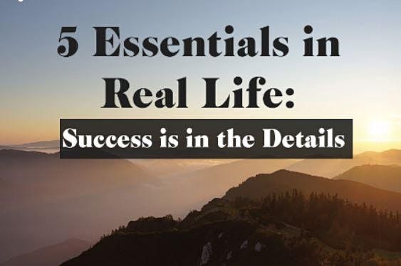 5 Essentials in Real Life: Success is in the Details, OneLife Church ...