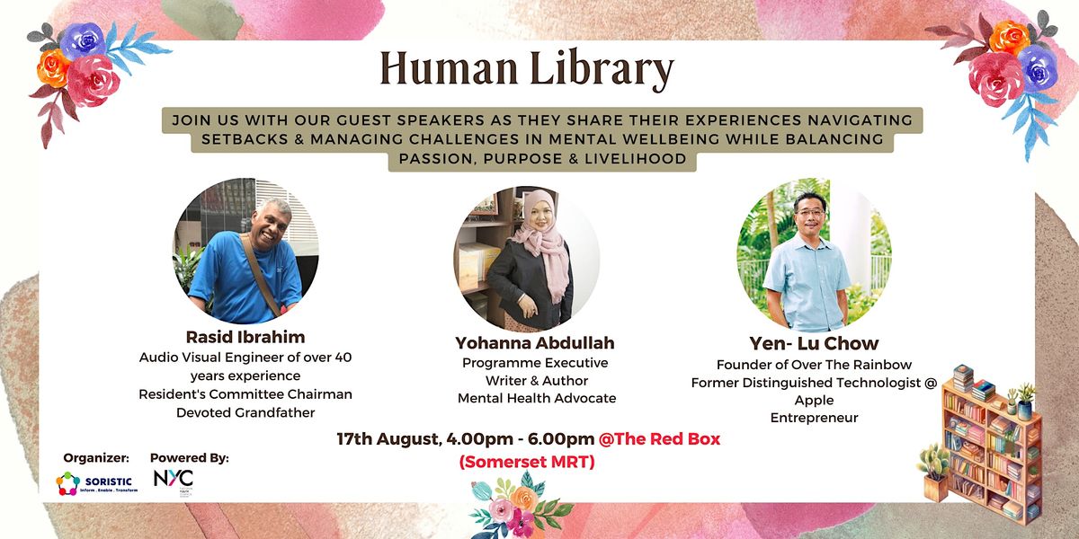 Human Library | Passion, Lifes Purpose, Setbacks and Mental Wellbeing ...