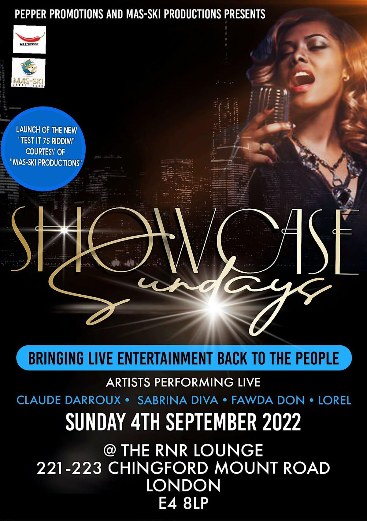 SHOWCASE SUNDAYS BRINGING LIVE ENTERTAINMENT BACK TO THE PUBLIC.!!!, E4 ...