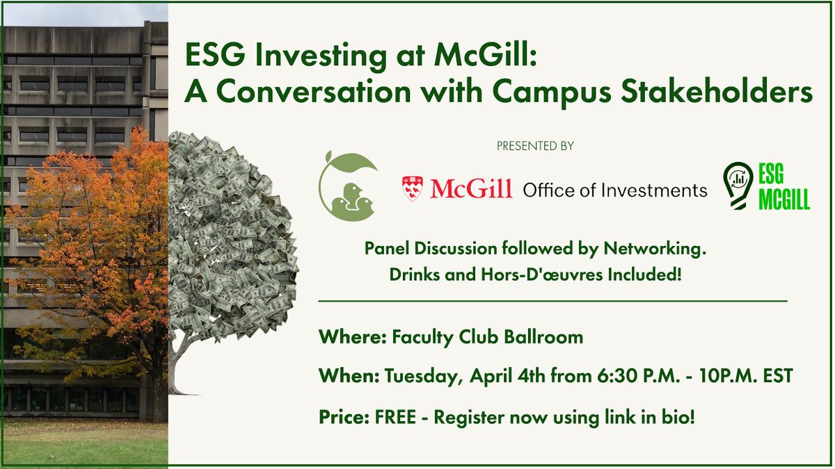 ESG Investing at McGill: A Conversation with Campus Stakeholders ...