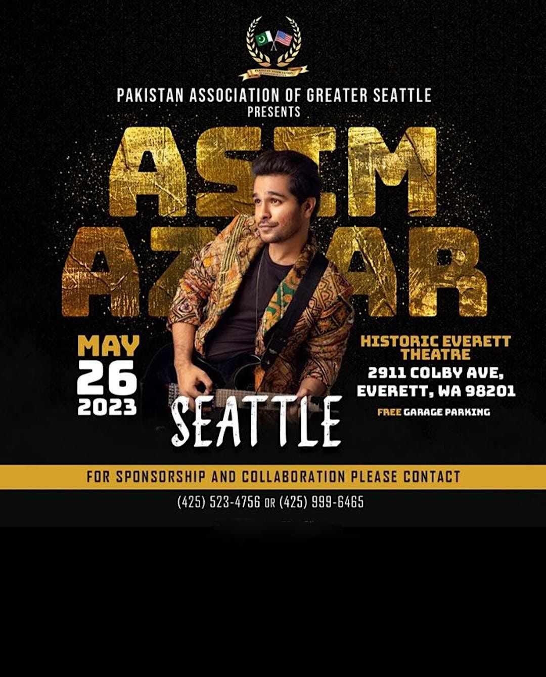 Asim Azhar Seattle 2023, Historic Everett Theatre, 26 May 2023