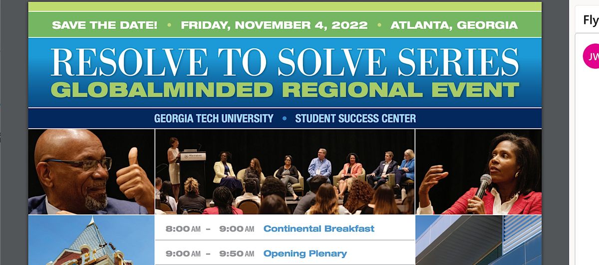 GlobalMindED Resolve to Solve Regional Event Series, Student Center, Atlanta, 4 November 2022