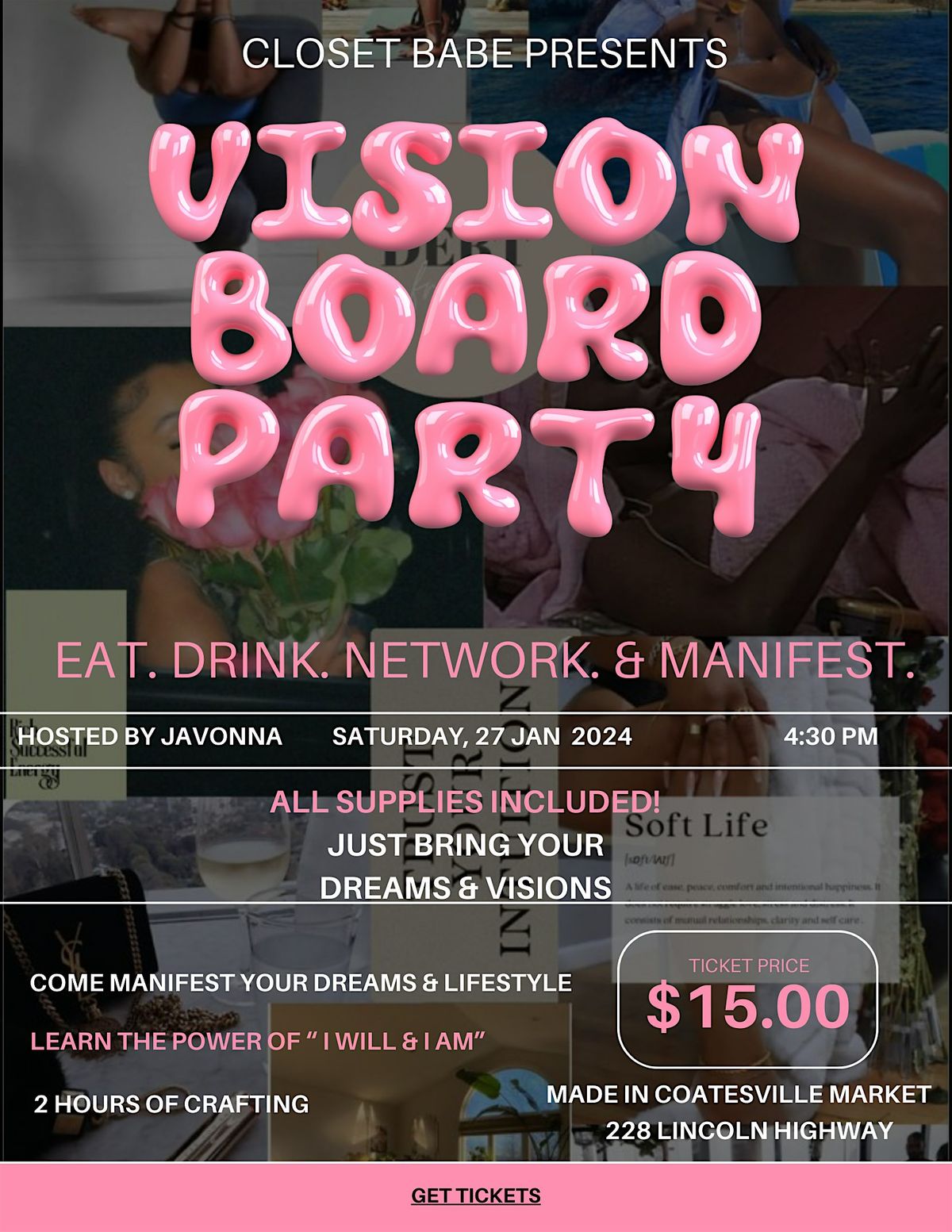 Closet Babe Presents 1st Annual Vision Board Party, 228 Lincoln Hwy E ...
