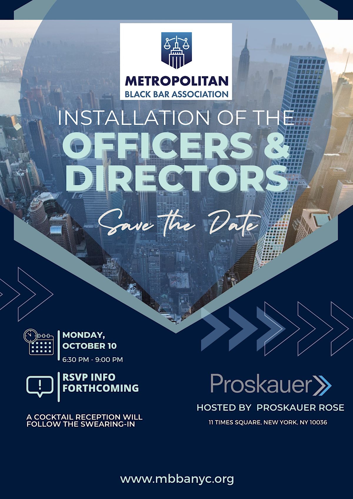 MBBA Installation of the Officers and Directors, Proskauer Rose LLP ...