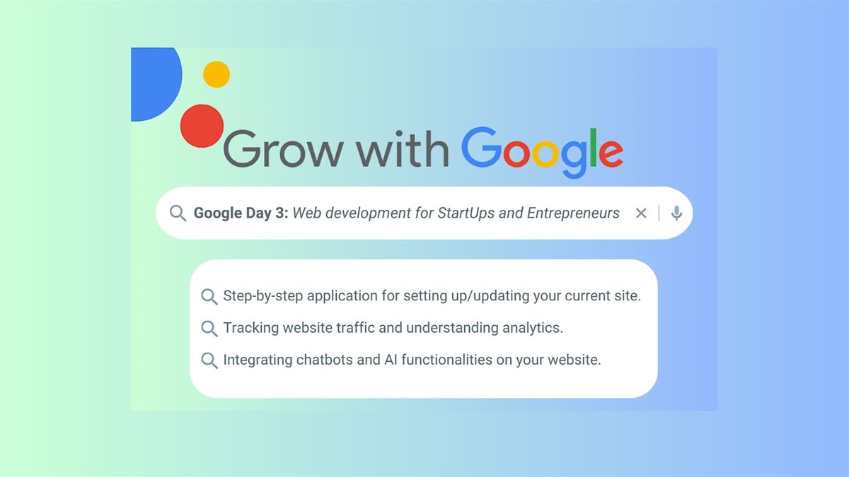 Google Day: Web development for StartUps and Entrepreneurs, MARC ...