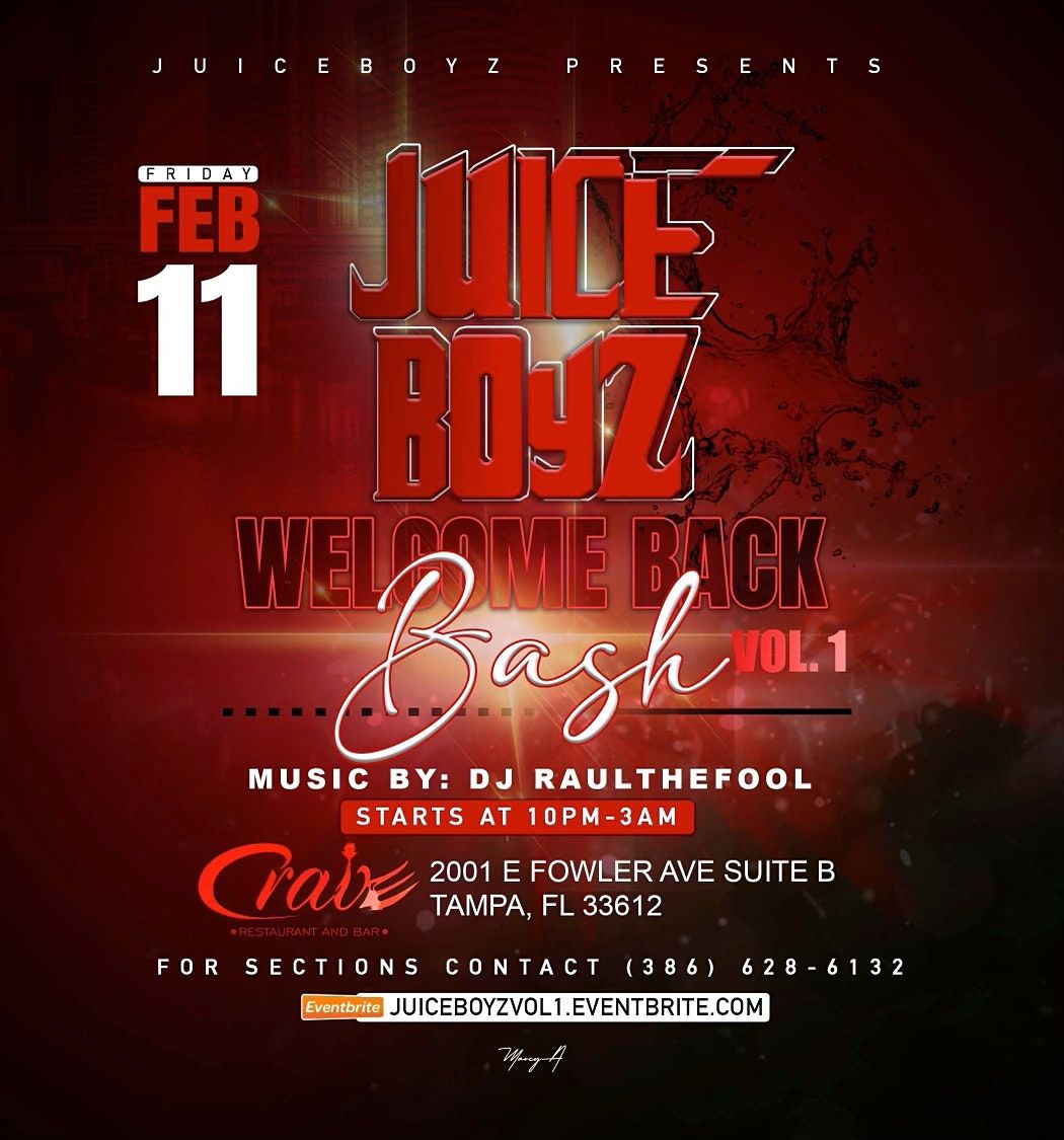 Welcome Back Bash Vol.1, Crave Restaurant and Bar, Tampa, 11 February ...