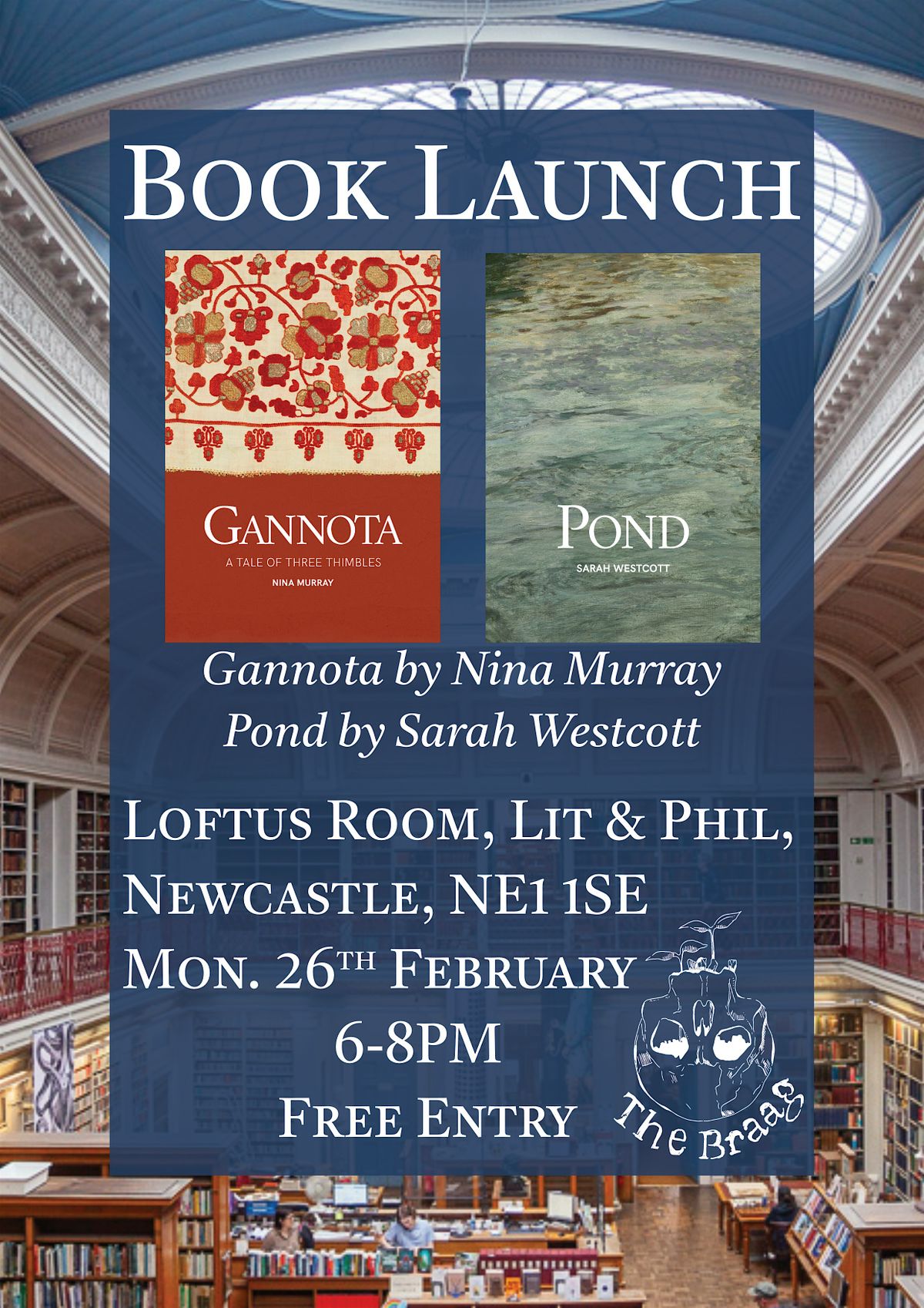 The Braag 2024 Poetry Book Launch (Pond, Gannota), Lit & Phil Library ...