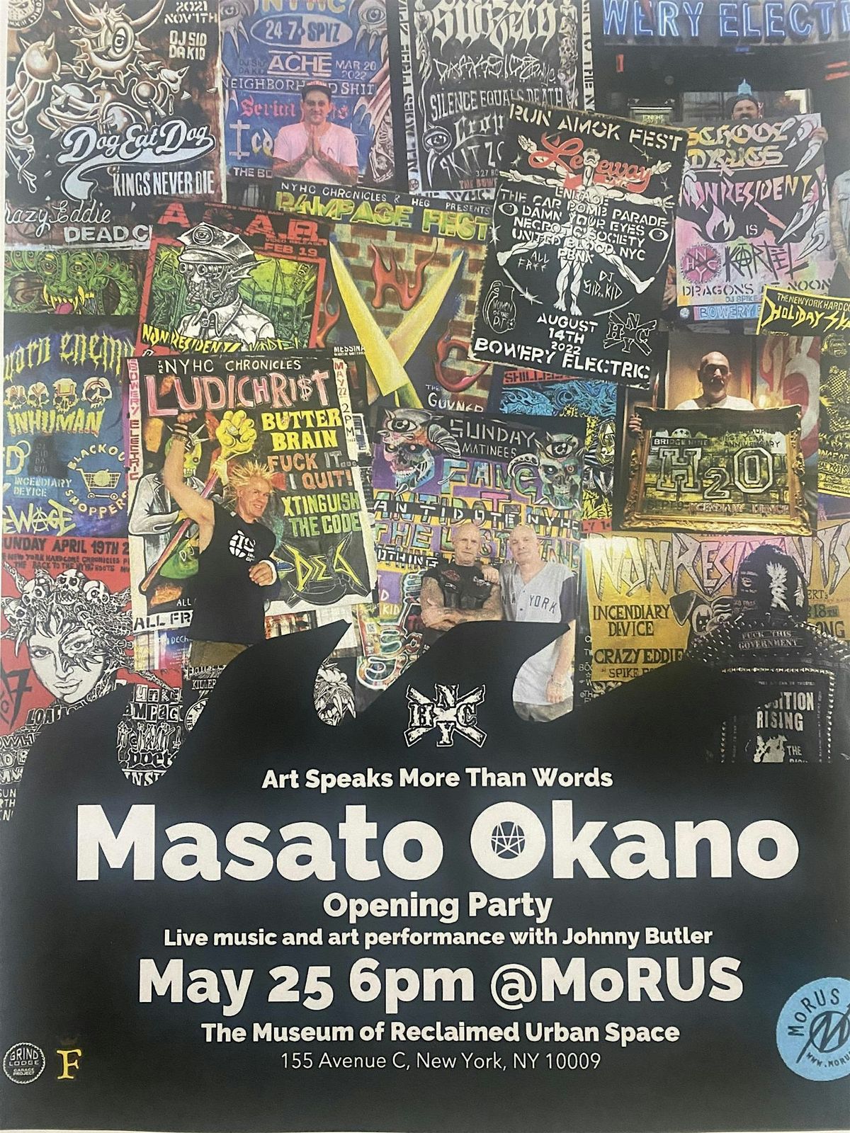 Masato Okano: Art SpeaksMore Than Words, Museum of Reclaimed Urban Space (MoRUS), New York, 1 ...