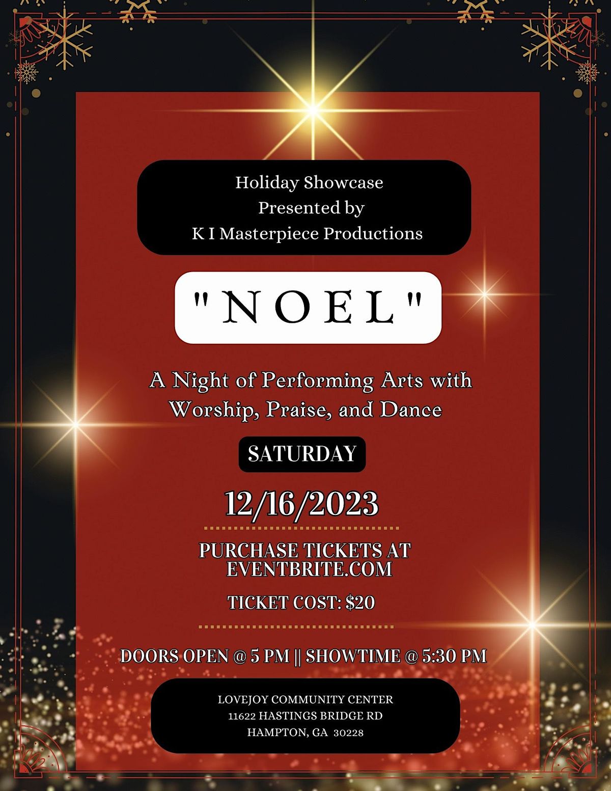 Noel, A Night of Performing Arts with Worship, Praise and Dance ...