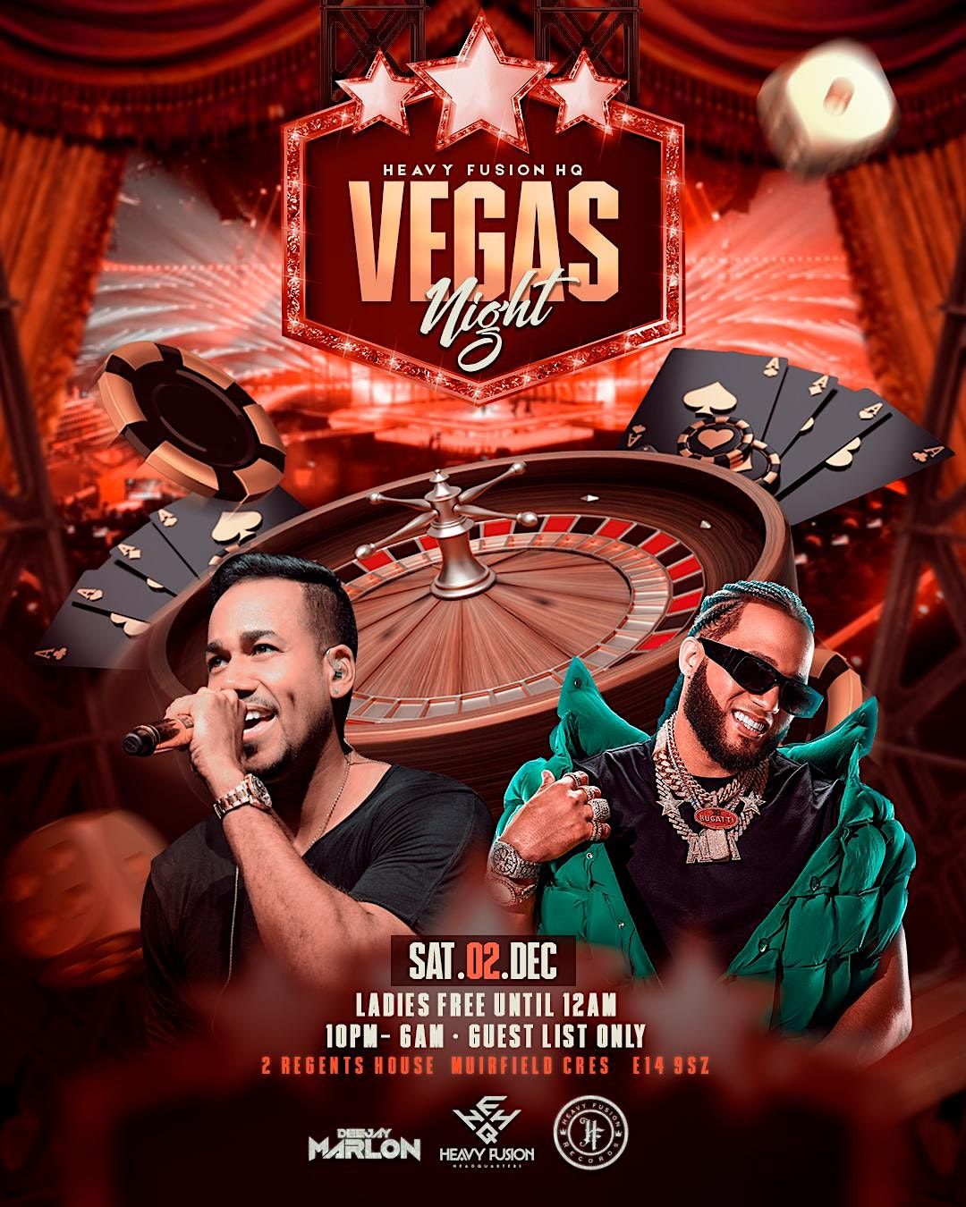 Heavy Fusions Las Vegas night, Heavy Fusion H.Q, London, 2 December to ...