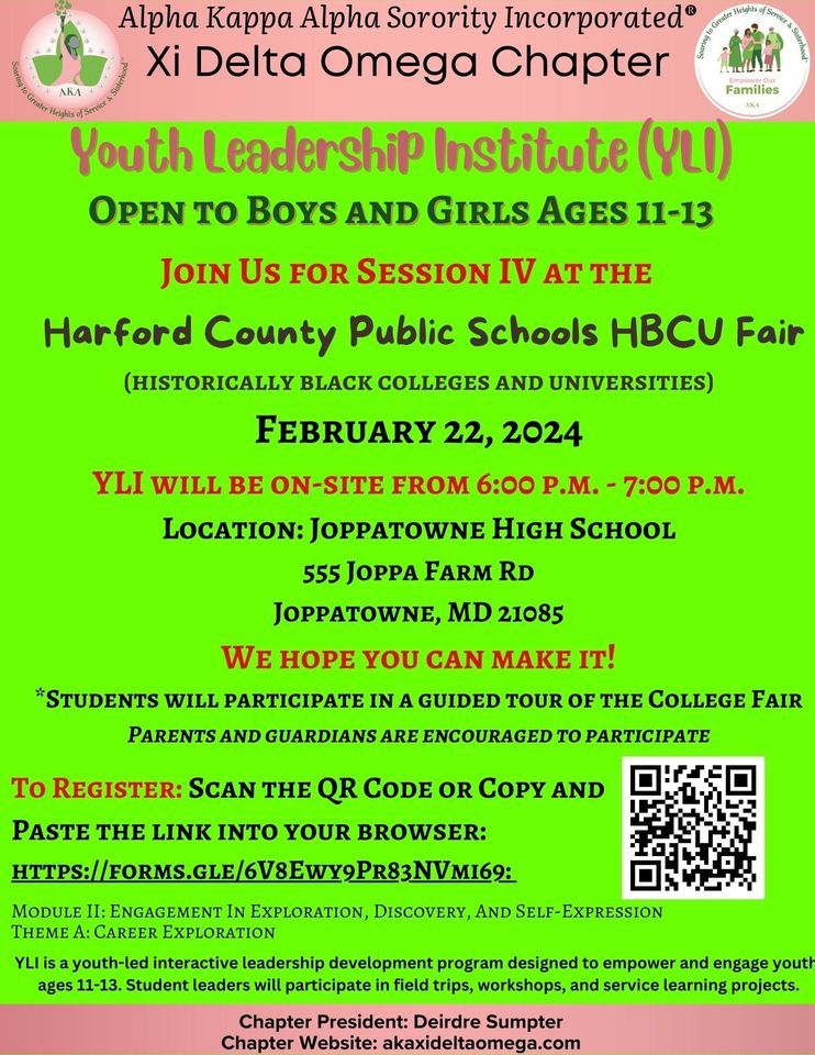 YLI @ 1st Annual HBCU College, Joppatowne High School, 22 February 2024