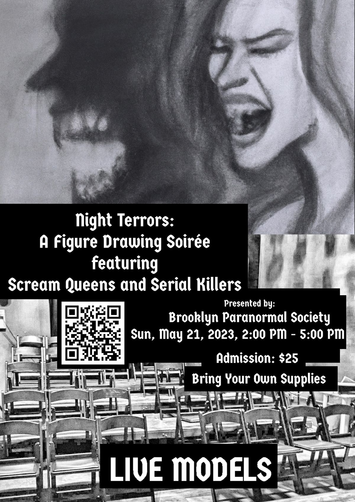 Figure Drawing with Live Models as Famous Scream Queens and Serial ...