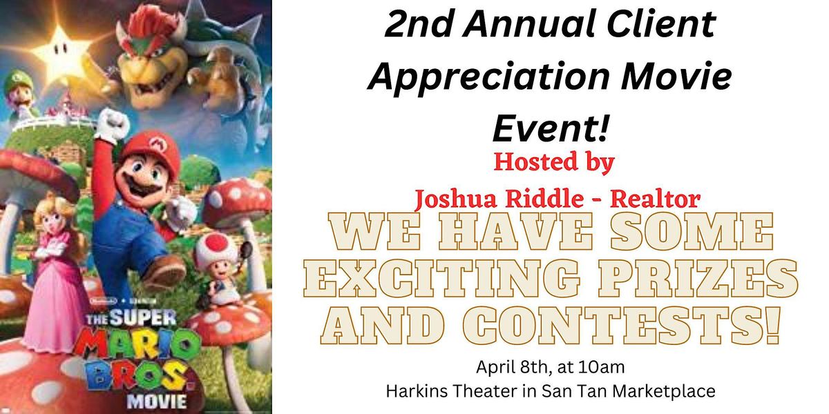 Client Appreciation Movie Event- Mario Bros!!, Harkins Theatres SanTan ...