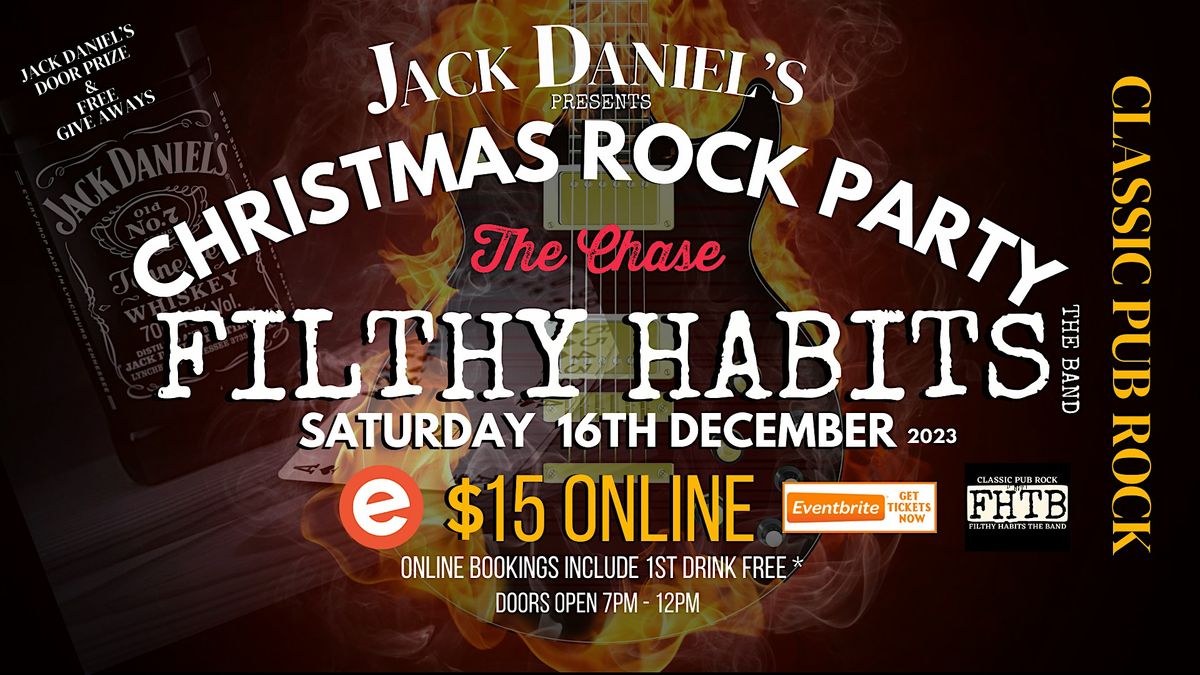 FILTHY HABITS THE BAND CHRISTMAS ROCK PARTY, The Chase Bar & Bistro ...