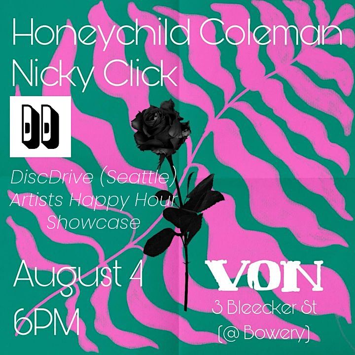 Disc Drive Seattle Records Showcase: Honeychild Coleman + Nicky Click ...