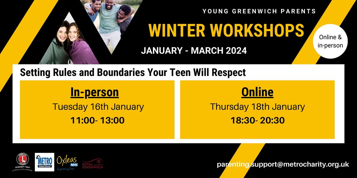 IN PERSON- Setting Rules and Boundaries Your Teen Will Respect, METRO ...