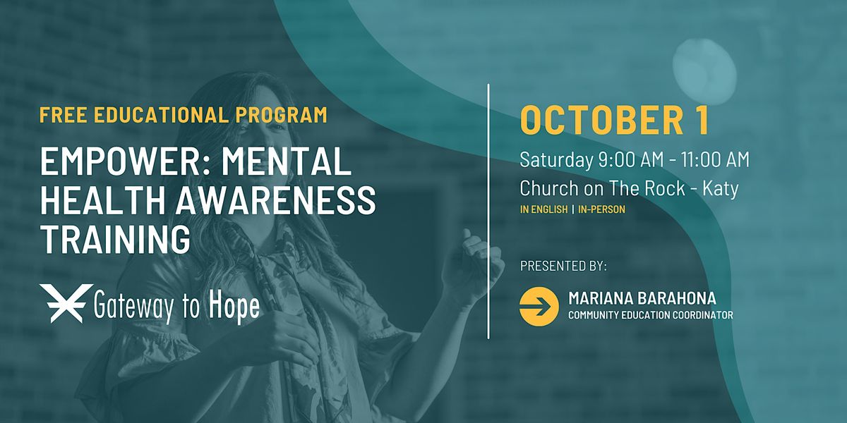 Empower: Mental Health Awareness Training at Church on The Rock, Church ...