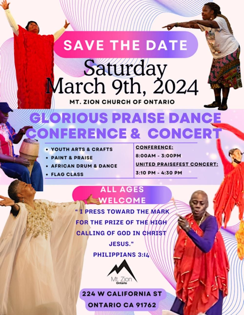 Glorious Praise Dance Conference, Concert, and Expo, Mt.Zion Church of ...