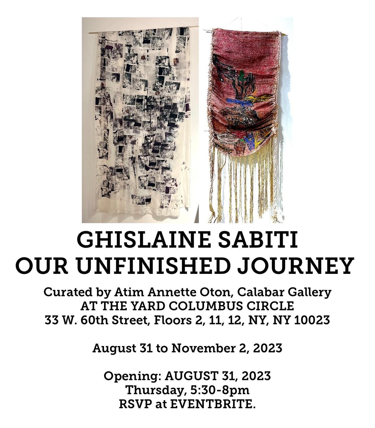 GHISLAINE SABITI: OUR UNFINISHED JOURNEY AT THE YARD, COLUMBUS CIRCLE ...