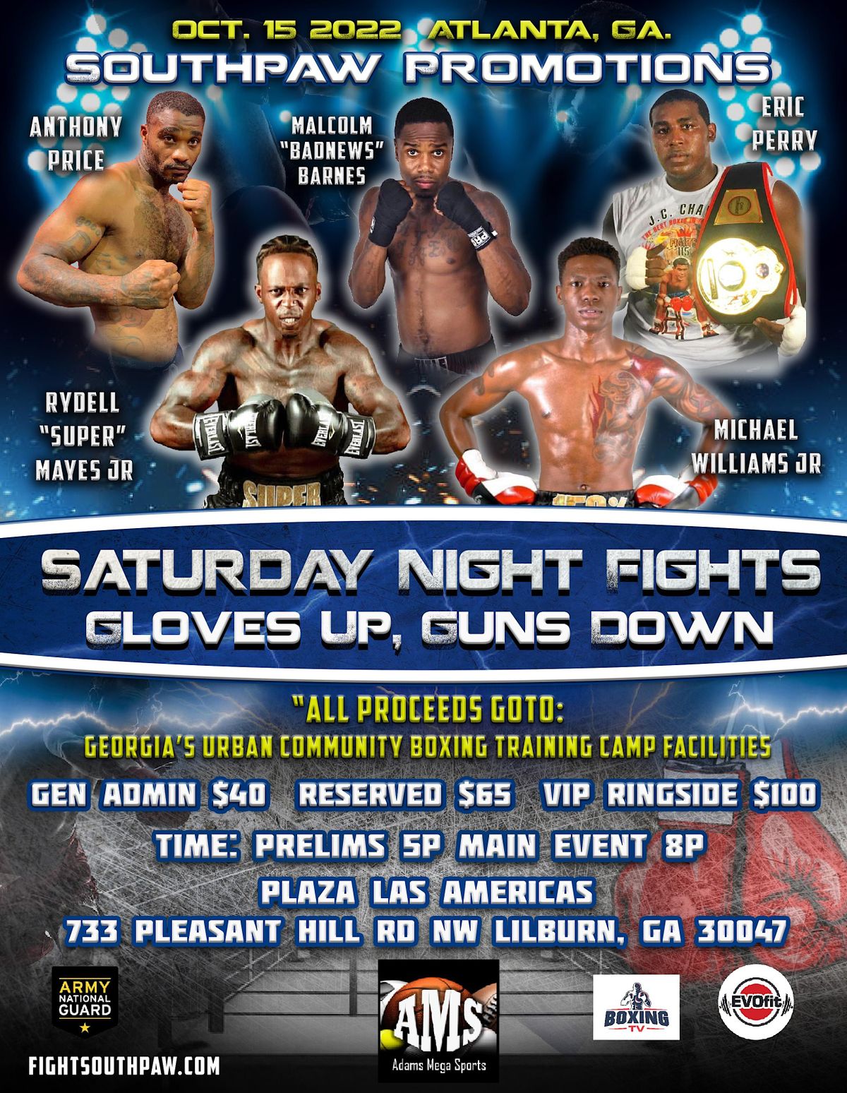 Saturday Night Fights, Plaza Las Americas, Lilburn, 15 October 2022