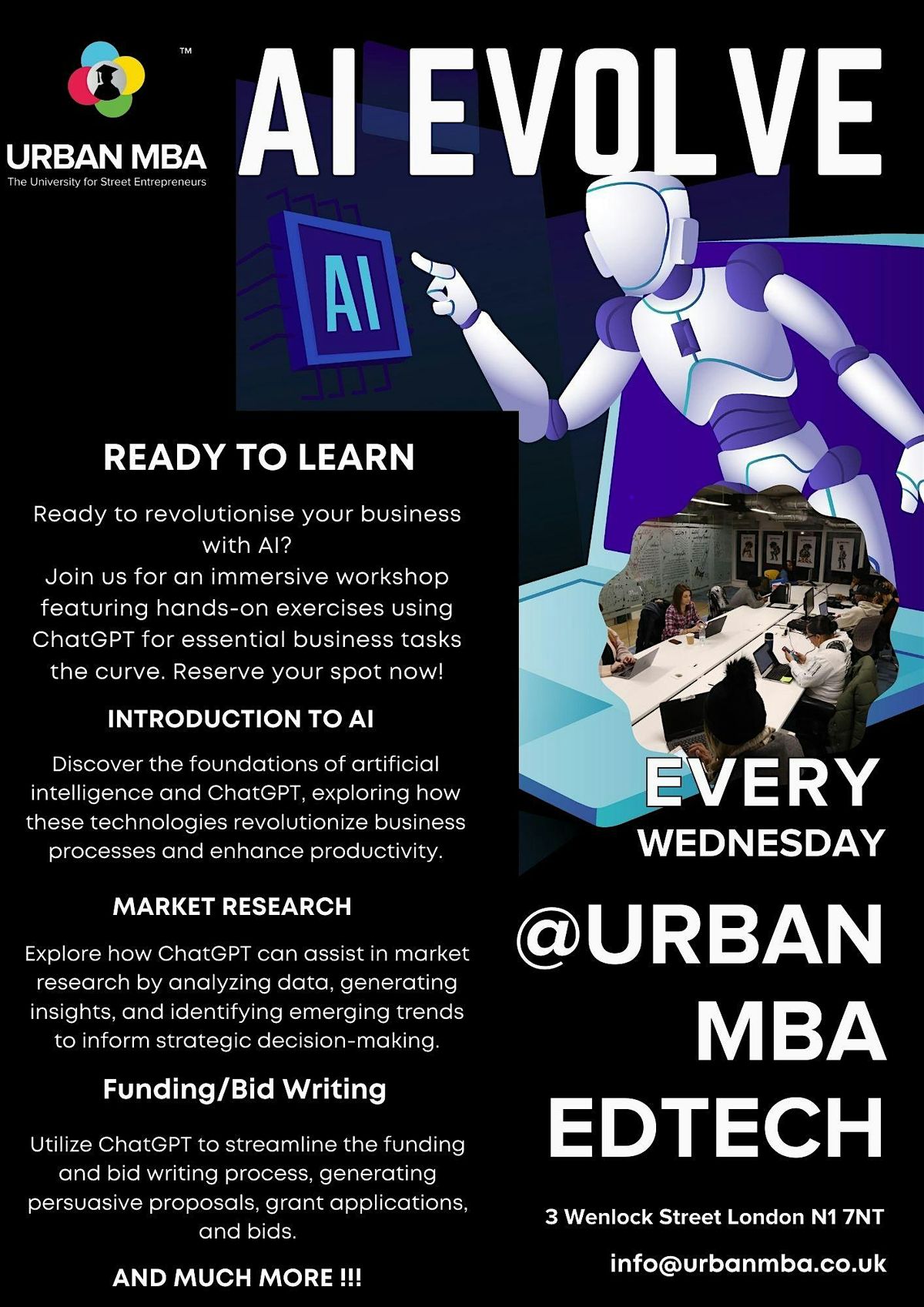 AI Evolve Workshop: Revolutionise Your Business with AI, 3 Wenlock St ...