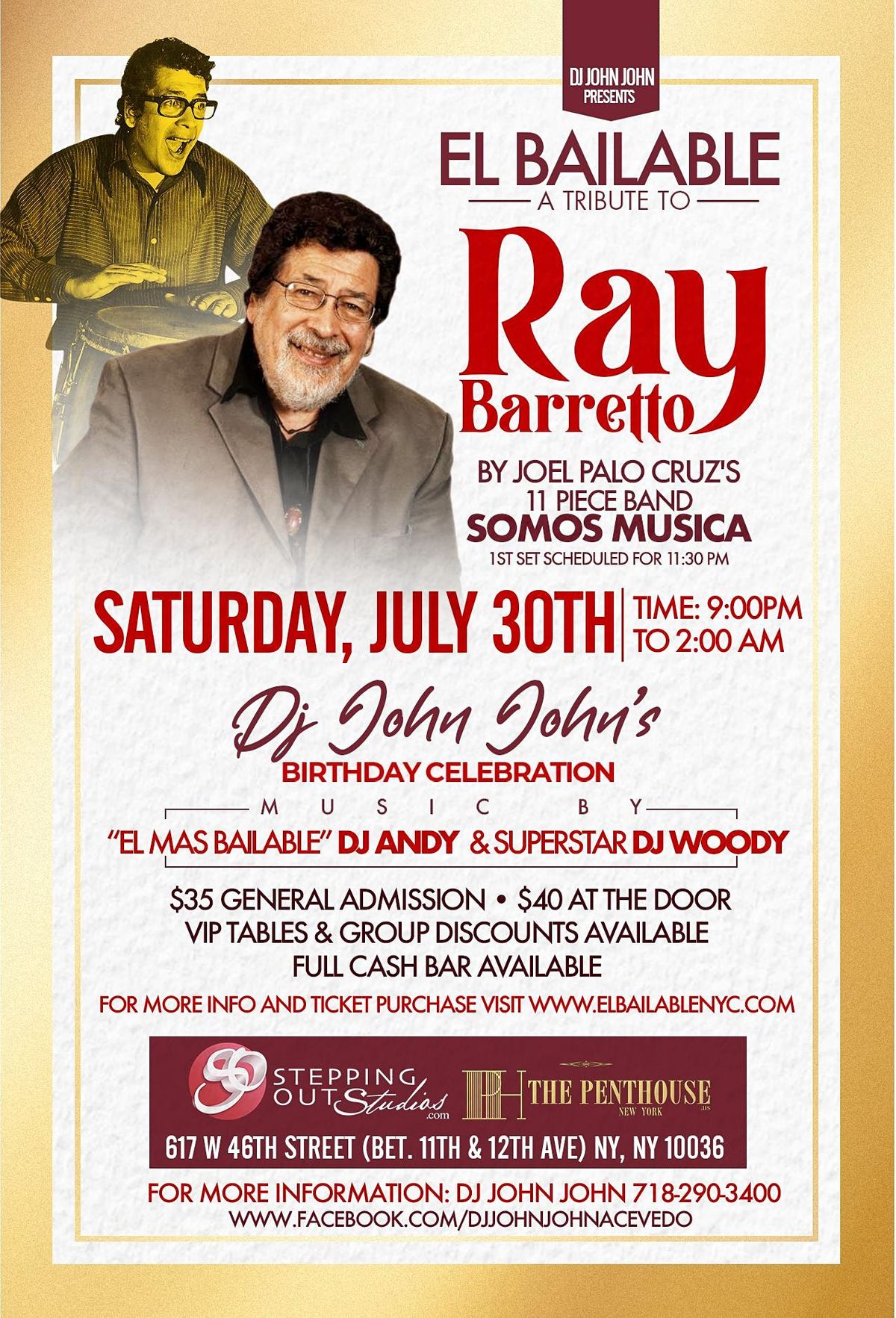 El Bailable with a Tribute to Ray Barretto, Stepping Out Studios The ...