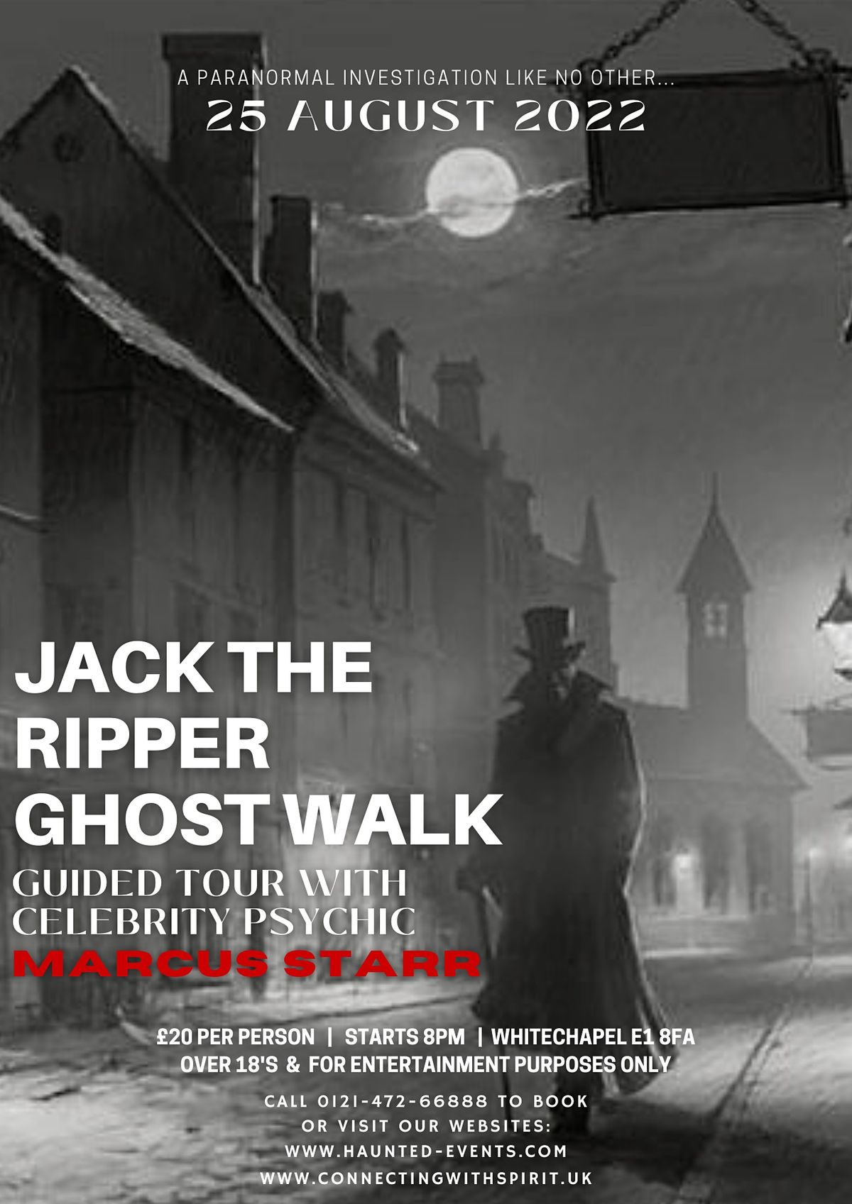 Jack the Ripper Ghost Tour with Marcus Starr @ Whitechapel London, Exit 1 Aldgate East Tube ...