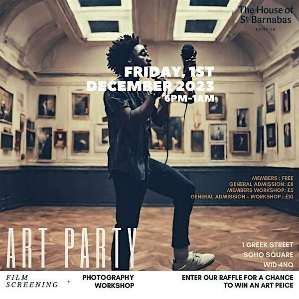 HOSB Presents: Art Party, The House of St Barnabas, London, 1 December ...