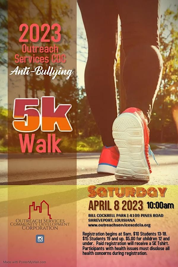 2023 Outreach Services 5K Anti-Bullying Walk, Bill Cockrell Recreation ...