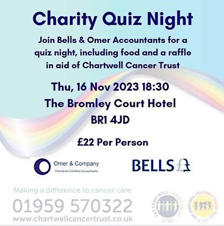 Bells Quiz Night - in aid of Chartwell Cancer Trust, The Bromley Court ...
