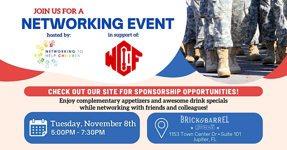 Networking Event in support of the Warriors Choice Foundation, Brick ...