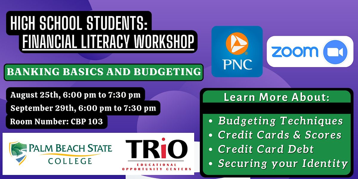 High School Students: Financial Literacy Workshop (Zoom Meeting), Palm ...