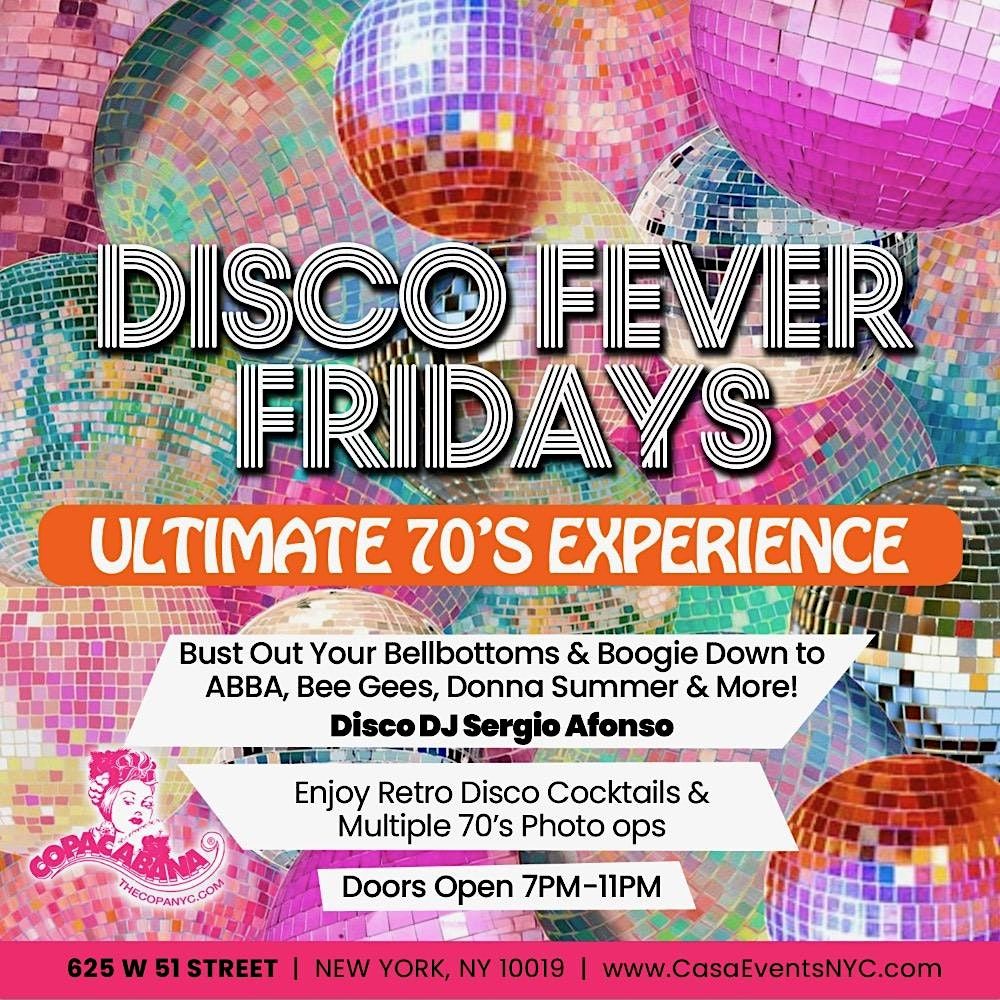 Disco Fever Fridays, The Copa NYC, New York, 3 November 2023