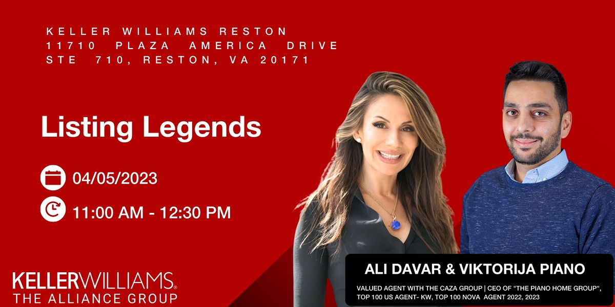 Listing Legends with Ali Davar and Viktorija Piano, Keller Williams ...