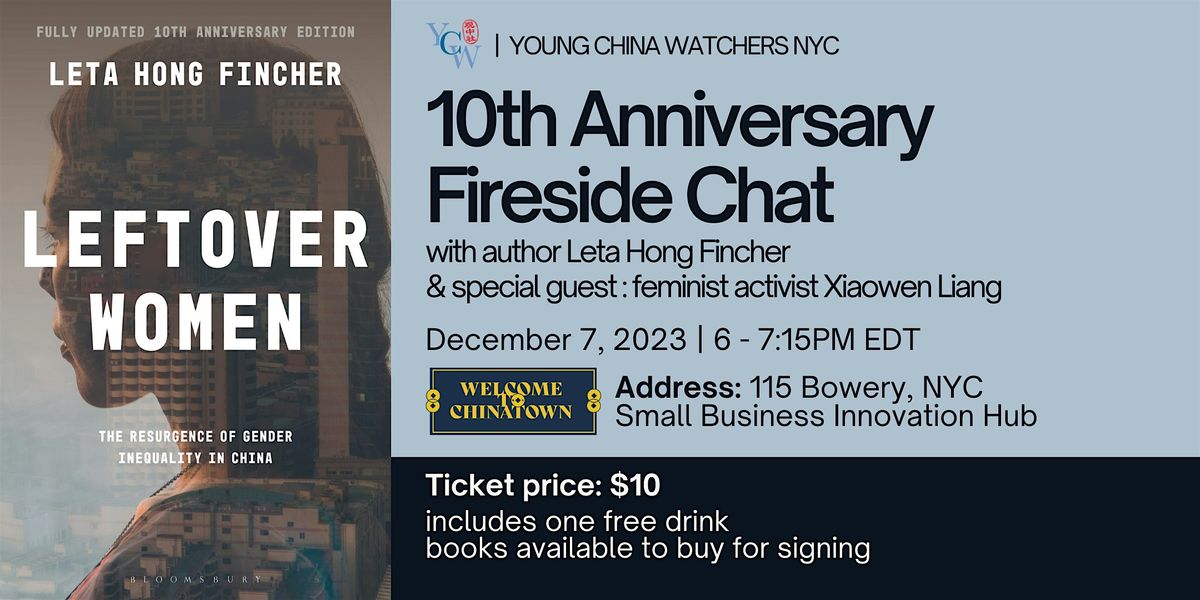 Leftover Women: 10th Anniversary Book Talk with Leta Hong Fincher, 115 ...