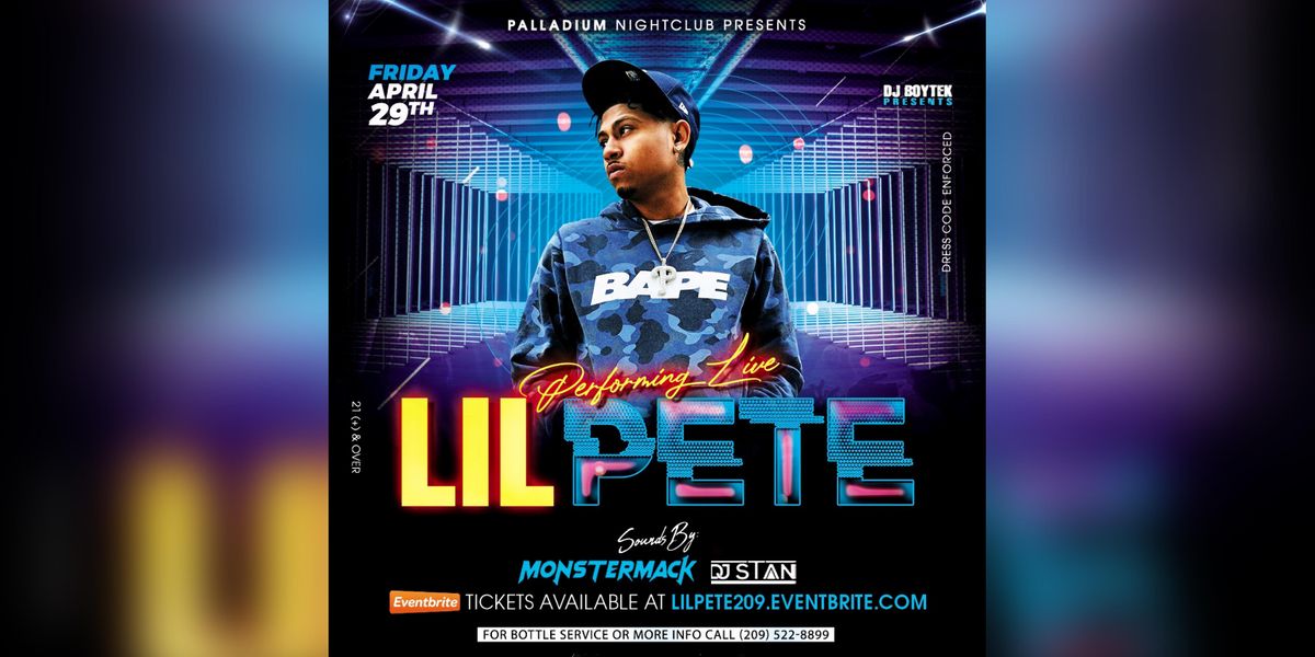 Lil Pete performing live at the Palladium Nightclub in Modesto ...