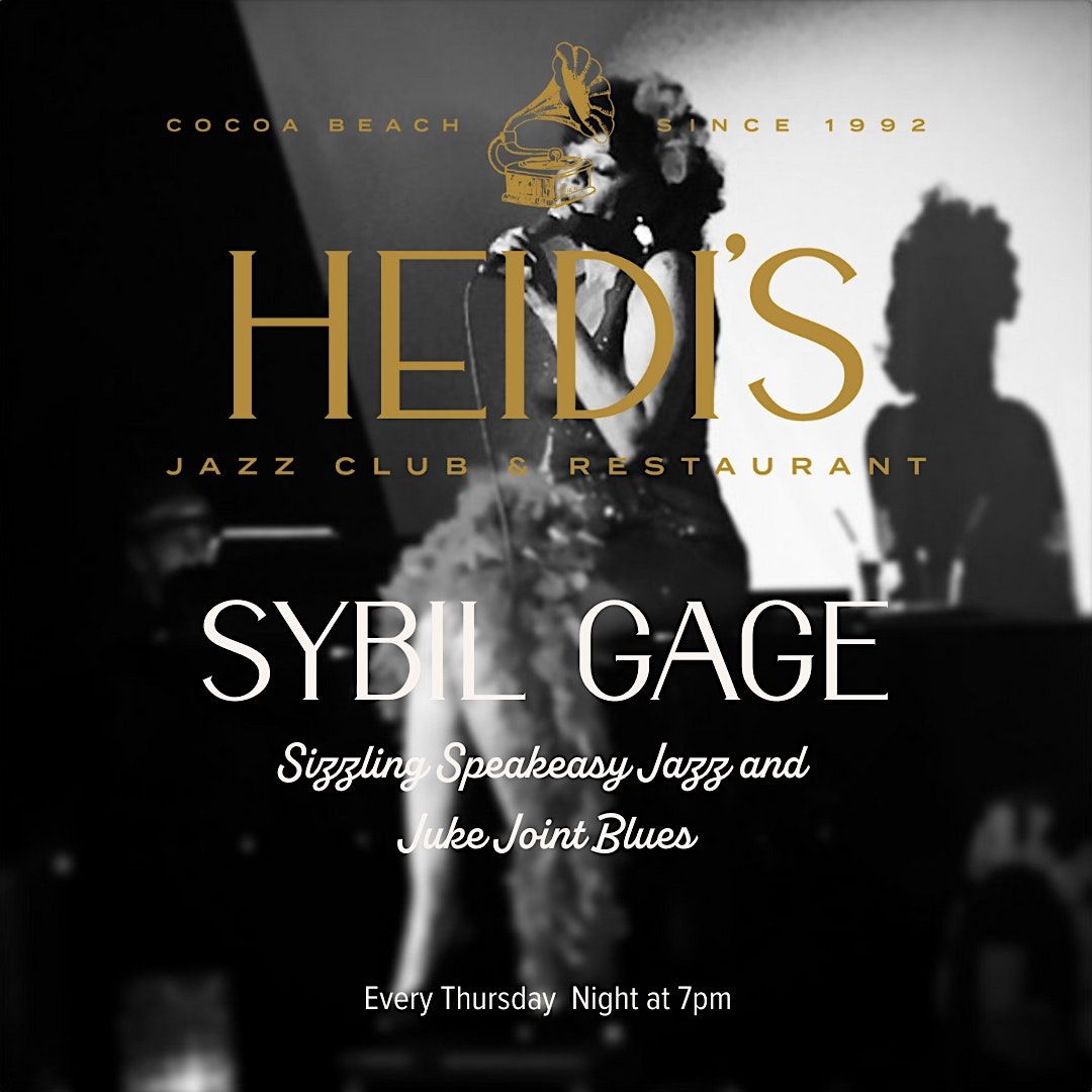Sybil Gage | Sizzling Speakeasy Jazz and Juke Joint Blues, Heidi's Jazz Club, Cocoa Beach, 2 ...