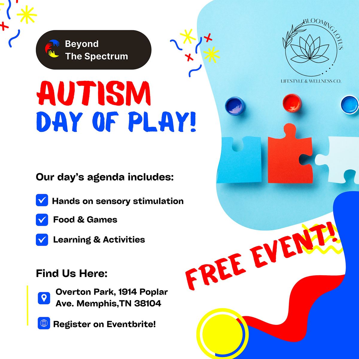 Autism Day of Play, Overton Park, Poplar Avenue, Memphis, TN, USA, 6 ...