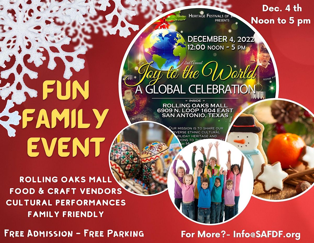 Joy to The World 2022- FREE Family Event, Rolling Oaks Mall, San ...