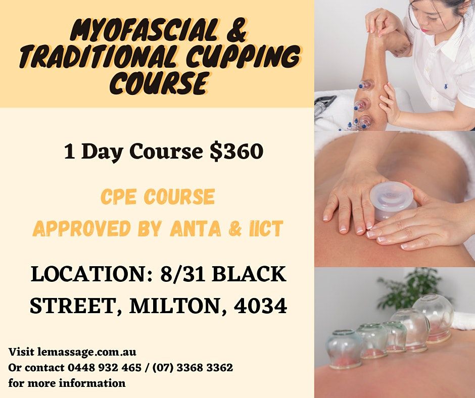 July Certificate in Traditional Cupping /Myofascial Cupping, 8/31 Black ...