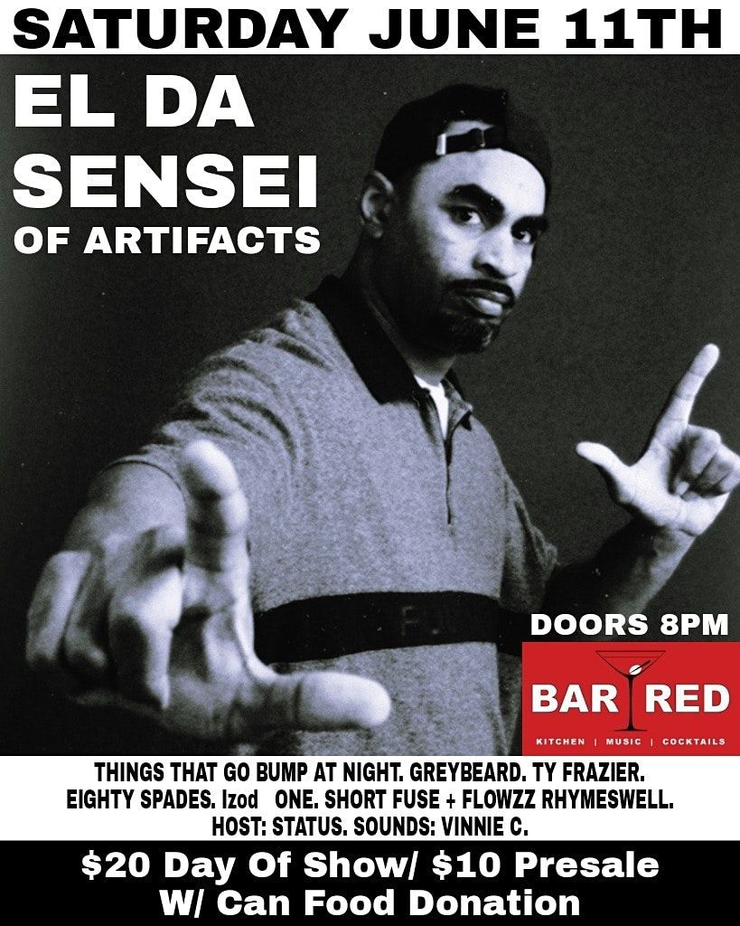 El Da Sensei (Of Artifacts) *LIVE* in Denver, Bar Red, Denver, 11 June ...