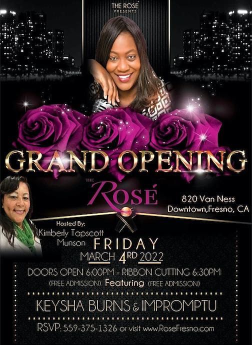 The Rosè Grand Opening Featuring Keysha Burns & Impromptu, The Rosé 820 ...