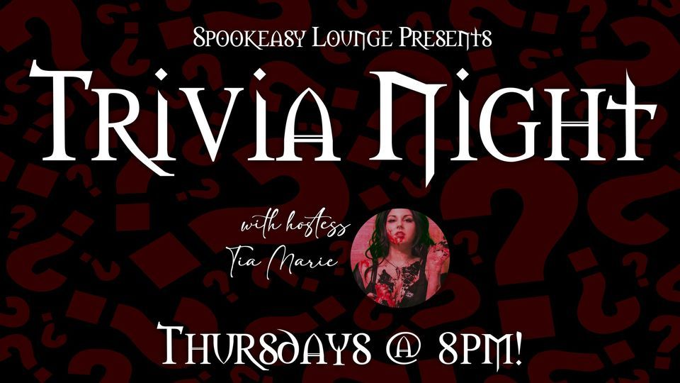 Trivia Night at the SpookEasy Lounge!, SpookEasy Lounge, Tampa, 20 ...