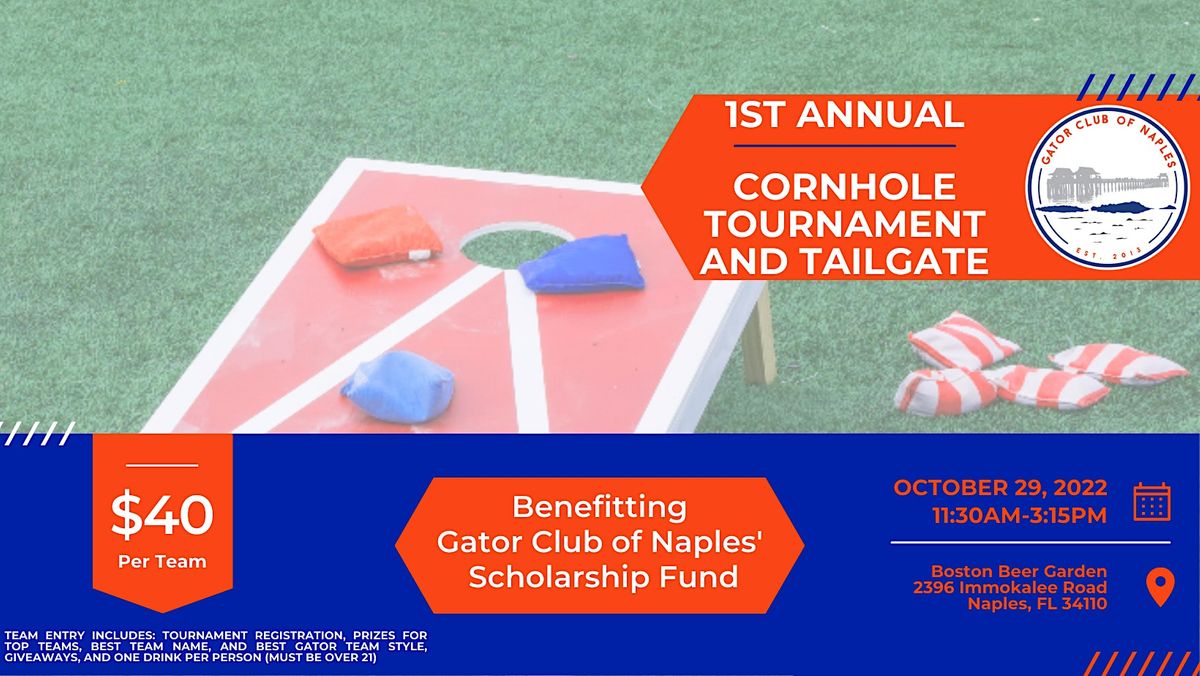 1st Annual Cornhole Tournament and Tailgate, Boston Beer Garden, Naples ...