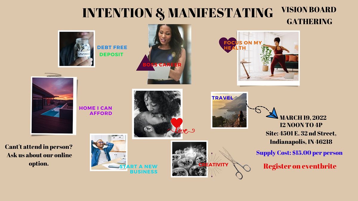 Intention and Manifesting Vision Board Gathering, Him By Her Collegiate ...