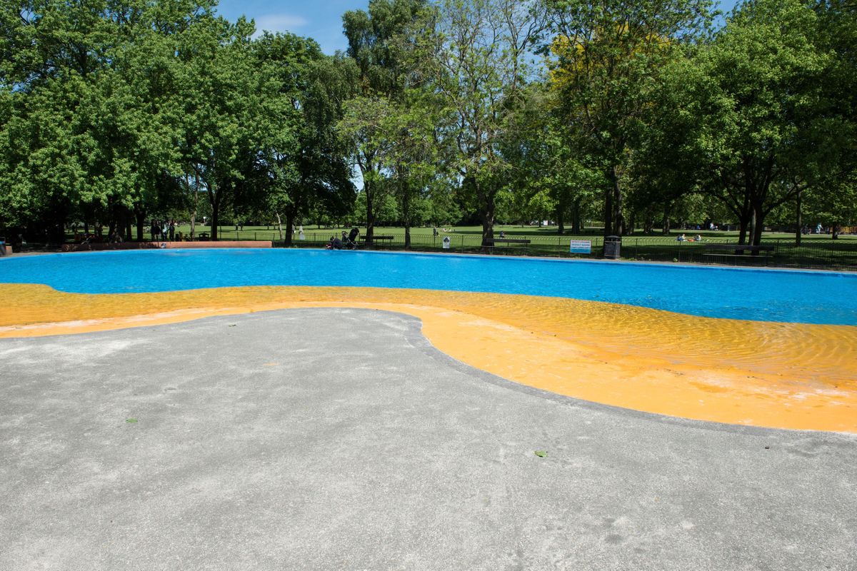 Ravenscourt Park Paddling Pool, Ravenscourt Park, London, 11 August 2023