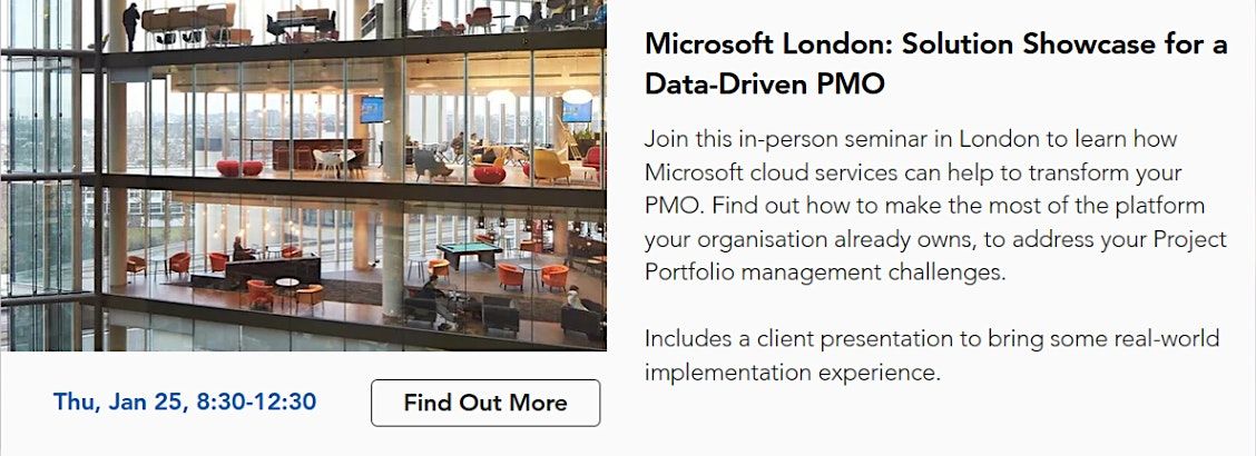 Microsoft Solution Showcase For A Data Driven Pmo 2024 Microsoft London 25 January 2024